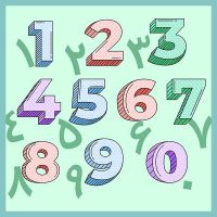 Numbers and digits in Persian Iranian Farsi, Dari and Tajikistani